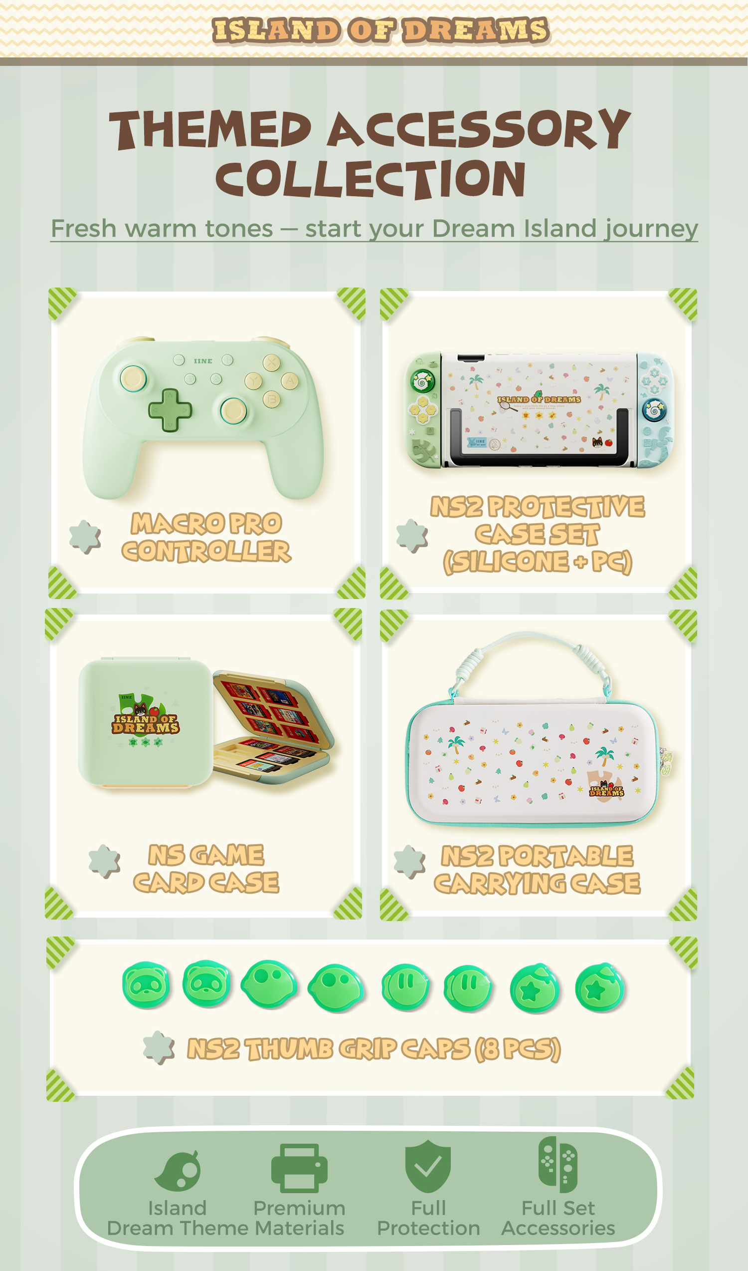 Island Dream Themed Accessories Series for Switch2/Switch1 – Cozy Prot ...